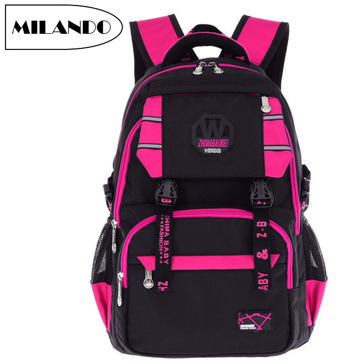 MILANDO Kid Children Student Backpack School Bag Multi Pocket Bag Beg ...