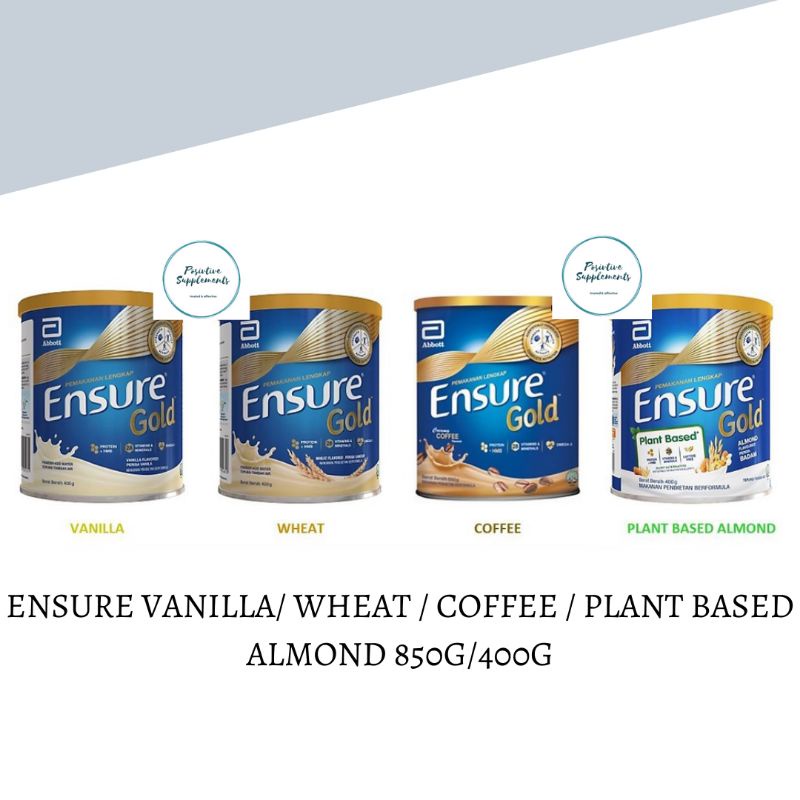 ENSURE GOLD VANILLA / COFFEE / WHEAT / ALMOND (400G / 850G) | Shopee Malaysia