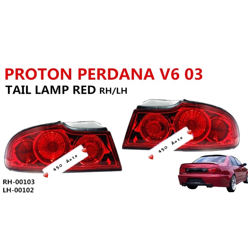 PROTON PERDANA V6 03 2002-2010 REAR TAIL LAMP TAIL LIGHT RED MERAH ...