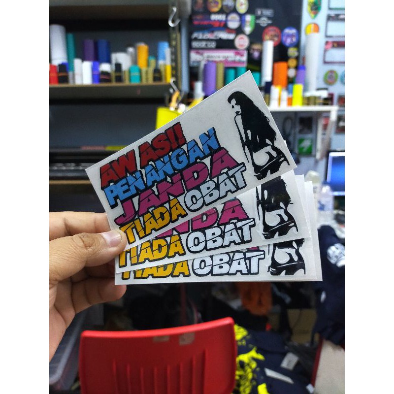 Sticker moto/kereta.jenis sticker potong.tahan panas tahan air | Shopee ...