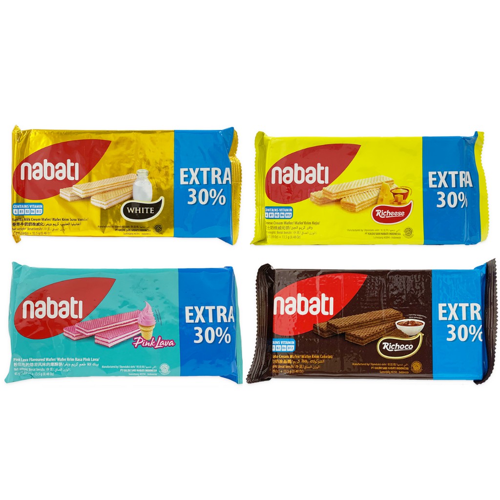 Nabati Cream Wafer [Richeese@White@Richoco] 48.5g EXTRA 30% | Shopee ...