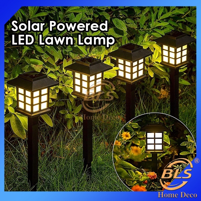 Solar Powered LED Lawn Lamp Outdoor Landscape Yard Light Lantern ...
