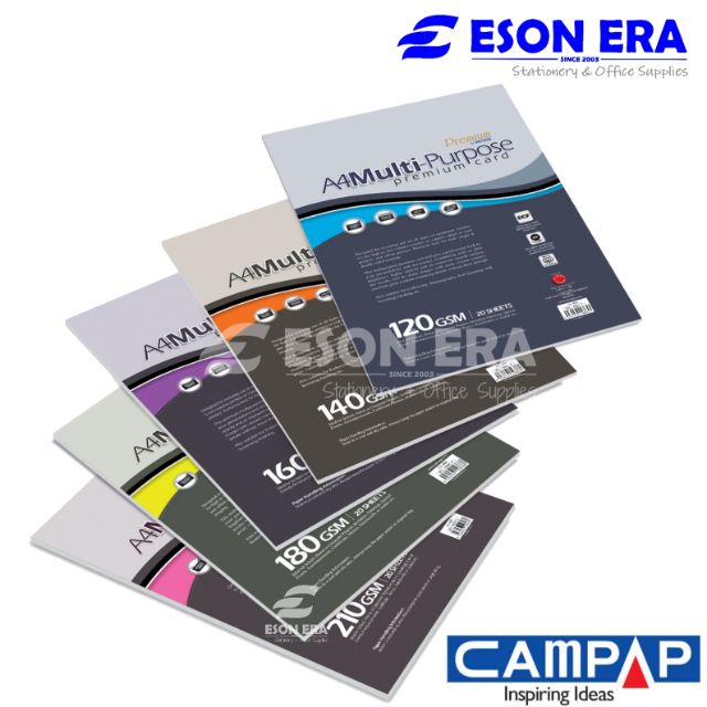 Campap Multi-Purpose Card A4 120gsm/140gsm/160gsm/180gsm/210gsm ...