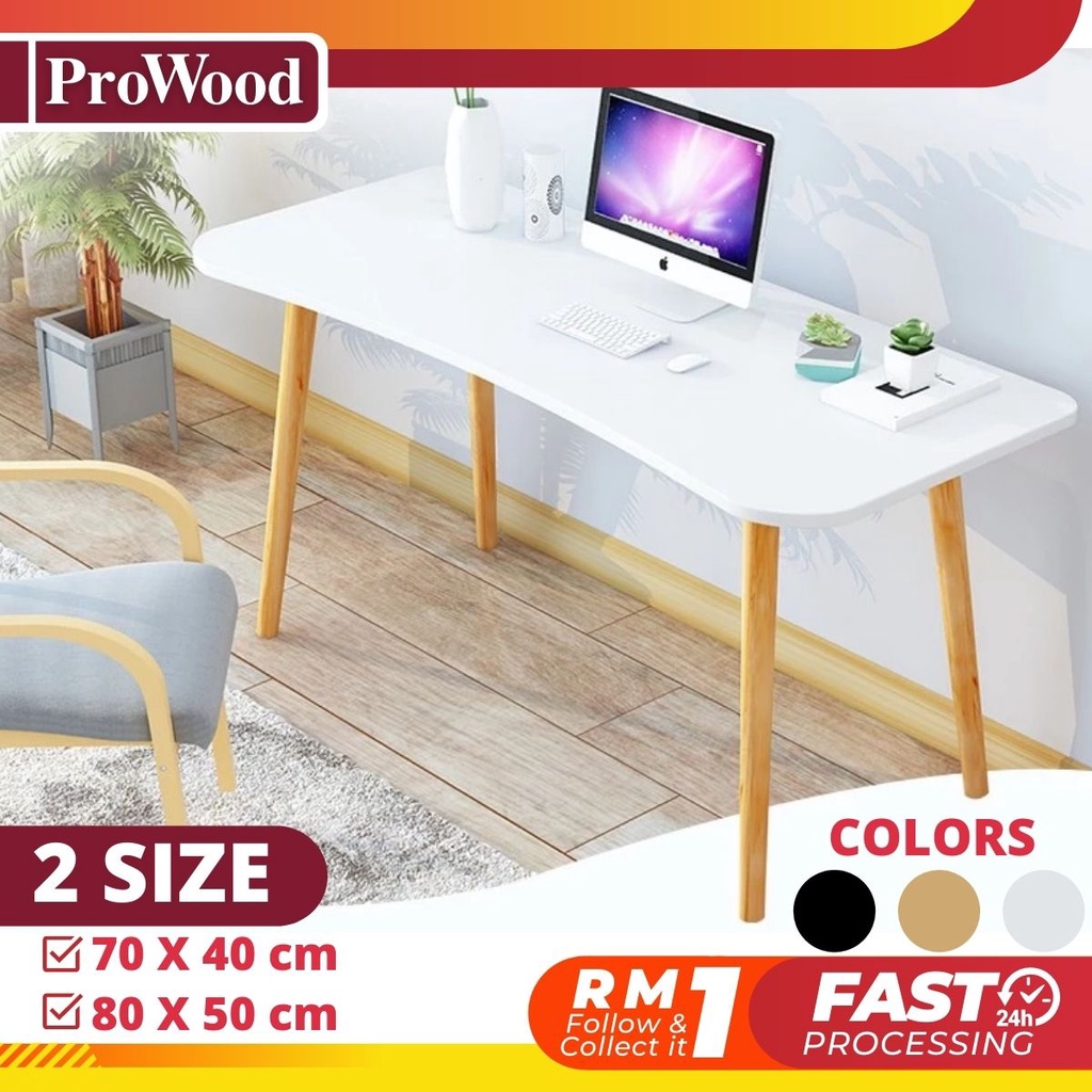 2 Sizes Nordic Style Computer Desk Writing Table Home Office Desks ...