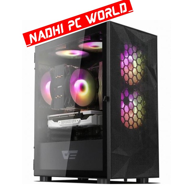 Aigo darkflash dlm21 mesh black matx chassis with 4x c6 argb fans ...