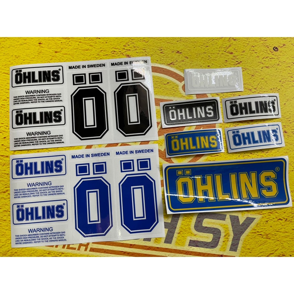 Sticker Ohlins Made in Sweden【HIGH QUALITY】 | Shopee Malaysia