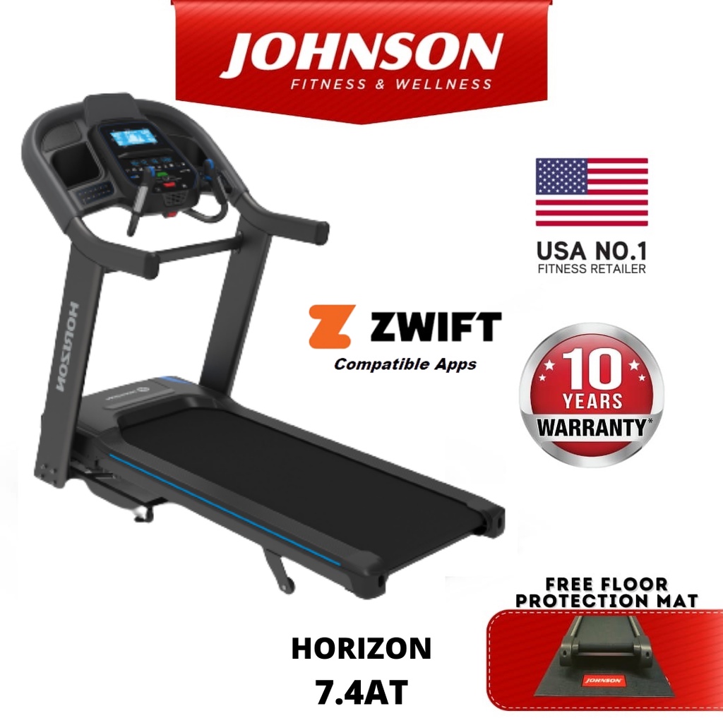 Johnson Fitness Horizon 7.4AT Treadmill [10 Years Warranty On Drive ...
