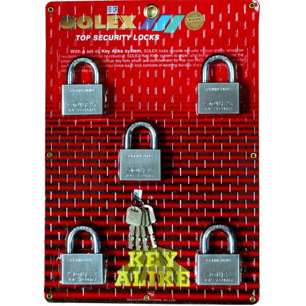 SOLEX Key Alike System Padlock 50mm X 5 Pcs | Shopee Malaysia