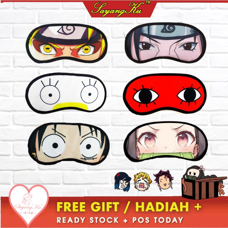 SayangKu [M'sia] Demon Slayer Naruto Adult & Kids Travel Eye Sleep Mask ...