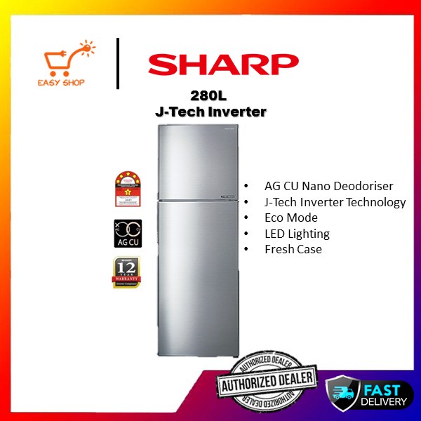 Sharp SJ286MSS 280L J-Tech Inverter 2-Door Refrigerator | Shopee Malaysia