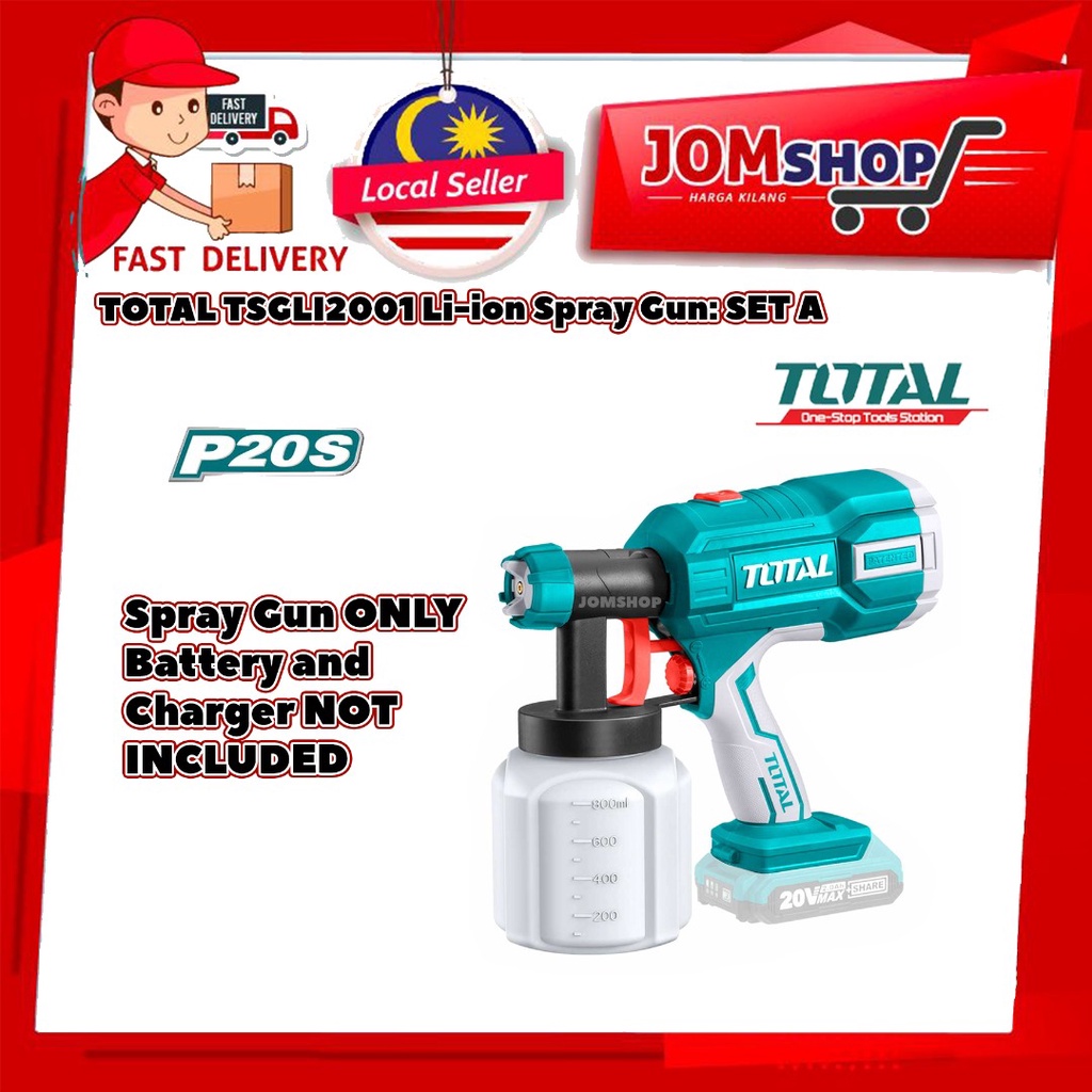 Total 450W Corded Spray Gun & 20V Cordless Spray Gun | TT3506 ...