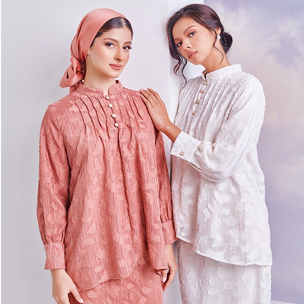 MC Vogue Amalina Pearl Texture Baju Kurung Lace Set Baju Raya 2022 ...