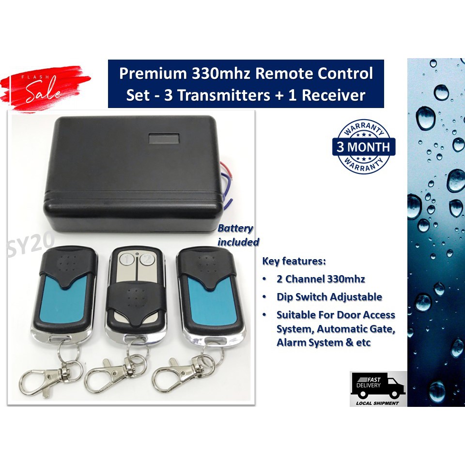 Autogate Door Wireless Premium Remote Control Set (330Mhz) / (433Mhz ...