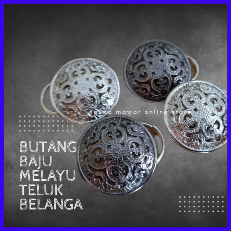 [1PC] Butang Baju Melayu Teluk Belanga | Butang Baju Melayu Johor ...