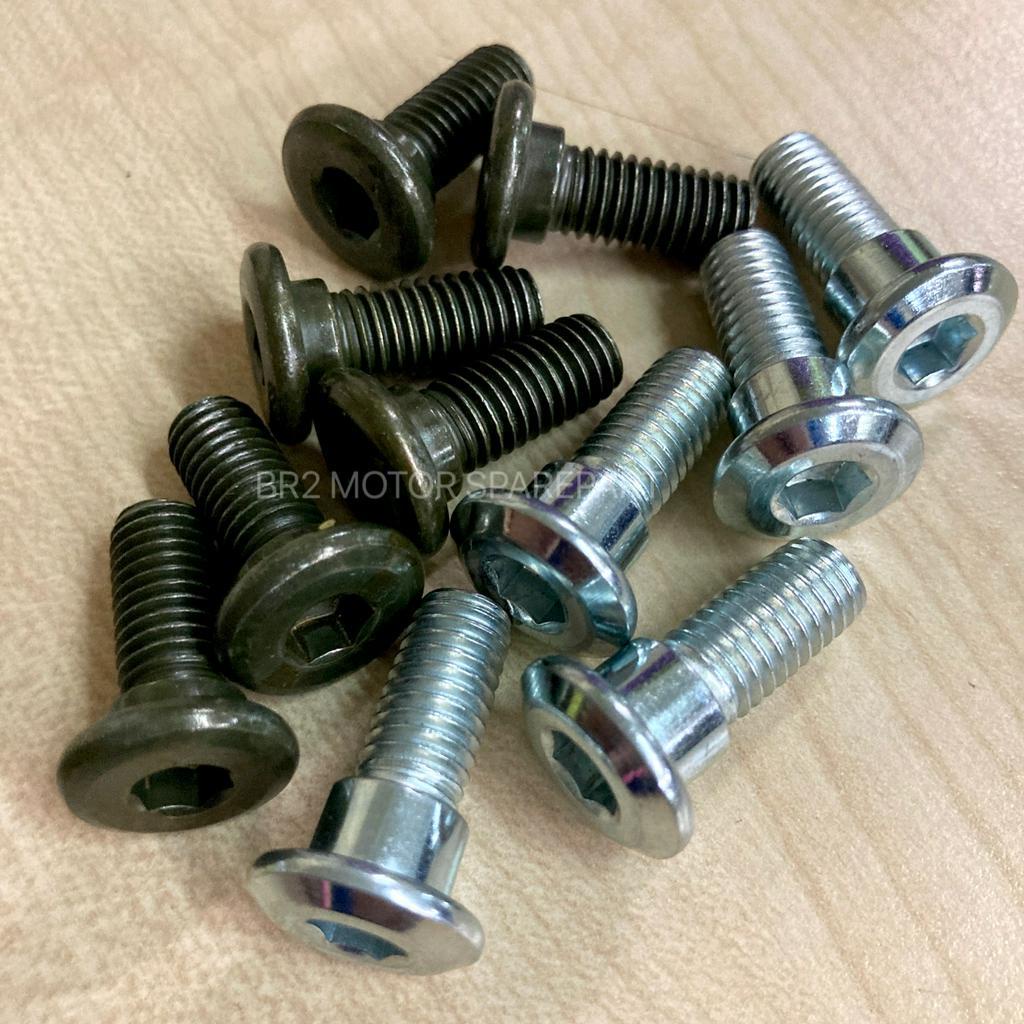 YAMAHA Y125Z YSUKU Y15ZR V2 V3 DISC PLATE SCREW ( REAR ) 1 PIECE // Y15 ...