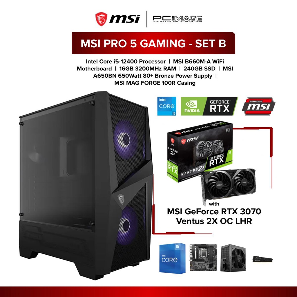 MSI Pro 5 Gaming PC Powered By MSI | Shopee Malaysia