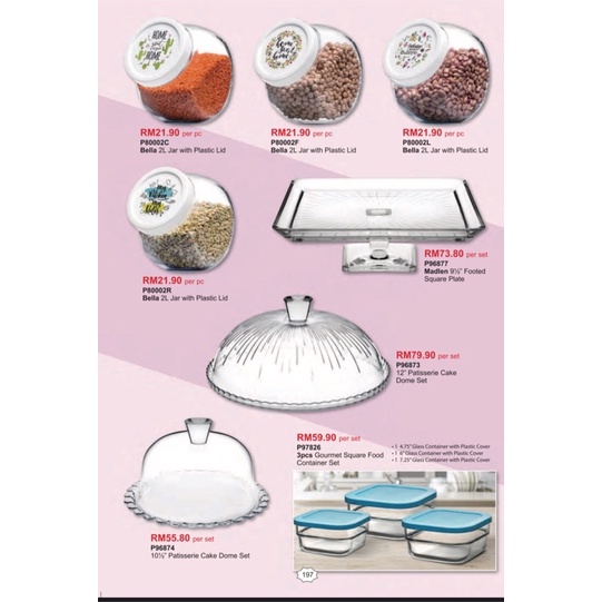 GIACOMO from Pasabahce Collection Bekas kuih Balang Kaca | Shopee Malaysia