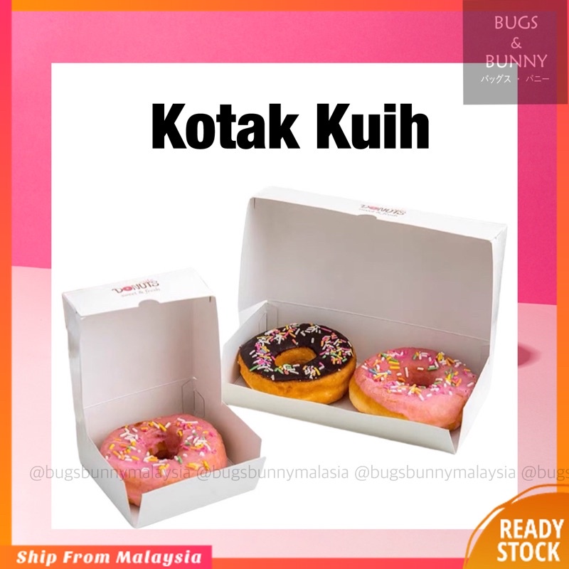 1pcs Pastry Box / Kotak Kuih/ Donut Box / Doughnut Kotak Kuih Packaging ...