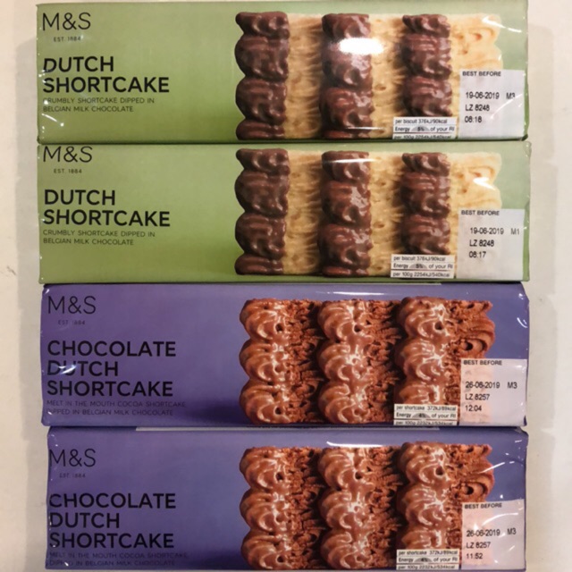 M&S Dutch Shortcake & Chocolate Dutch Shortcake(Banded Pack) | Shopee ...