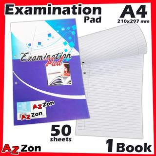 Lecture Pad Test Pad Exam Pad Examination Pad Note Pad Single Line A4 ...