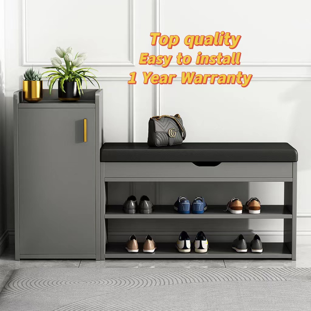 New Simple Large Capacity Shoe Rack Modern Wooden Shoes Storage Cabinet ...