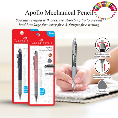 Faber-Castell Apollo Mechanical Pencil 0.5mm / 0.7mm /Pensil Picit ...