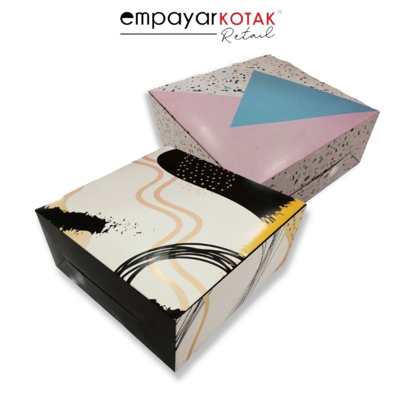 (WHOLESALE) READYMADE Empayar Kotak Retail Kotak Kek & Pastri Colourful ...