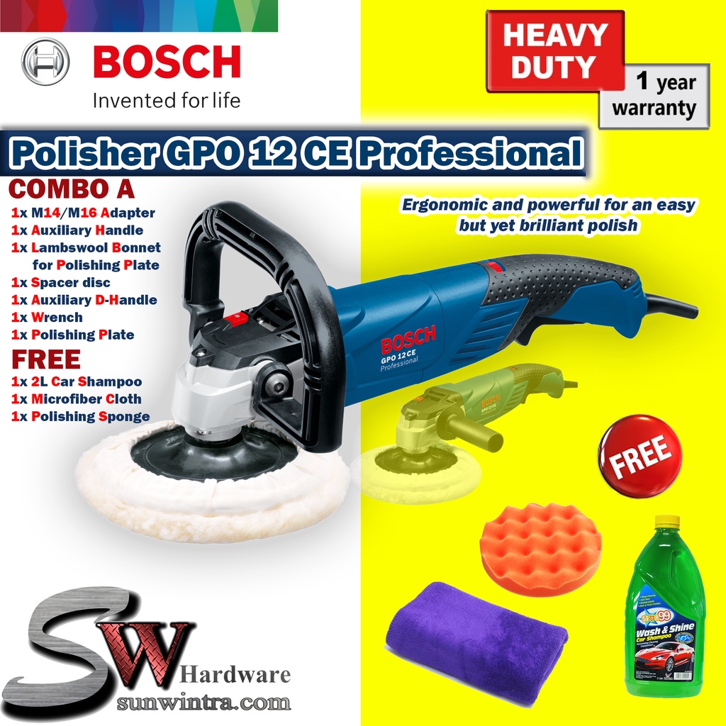 BOSCH Polisher GPO12CE Professional(GPO 12CE/GPO 12 CE) F.O.C 1X CAR ...