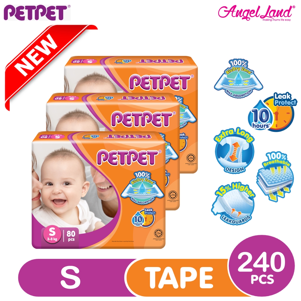PETPET Tape Mega Pack S80/M70/L58/XL48 (3 Packs) | Shopee Malaysia