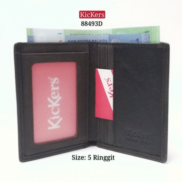 Kickers Wallet 88493D Genuine Leather Bifold Mini Wallet Dompet Kulit ...