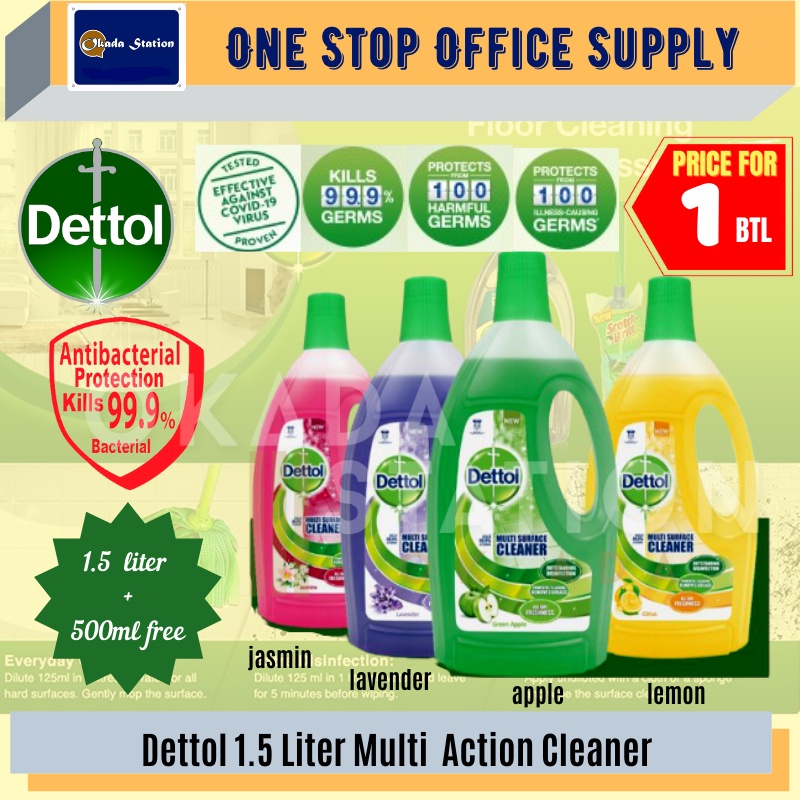 Dettol Multi Action Cleaner Liquid 1.5L / Multipurpose Cleaner / Multi ...