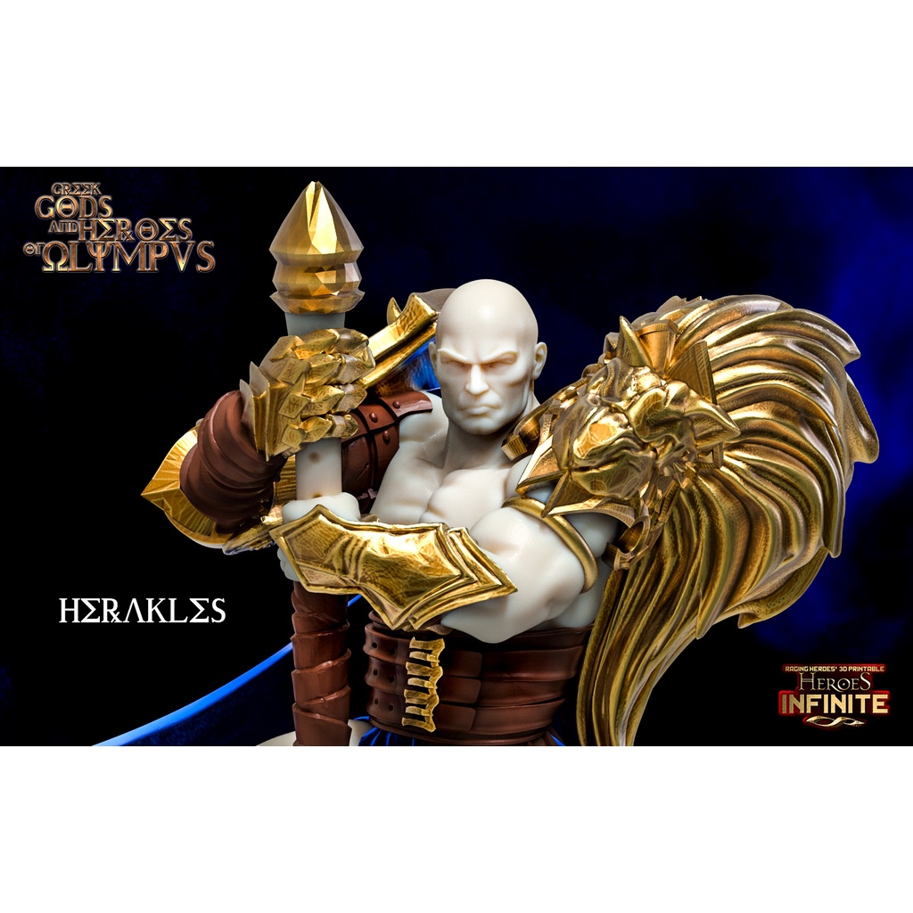 E443 - legendary character design, The Botak herakles with hammer , STL ...