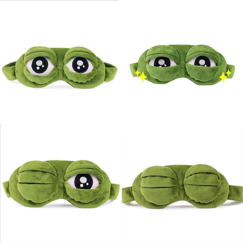 🇲🇾3D Frog Eye Mask Cute Sad Frog Pattern Sleep Protection Eye Cover ...