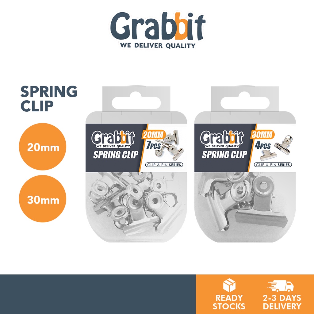 Pengepit Kertas Clip Besi Kecil GRABBIT Spring Clip 20mm 30mm Metal ...