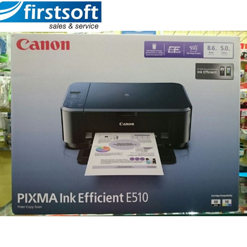 Canon InkJet AIO Colour PIXMA E510 Printer (Print/Scan/Copy) | Shopee ...