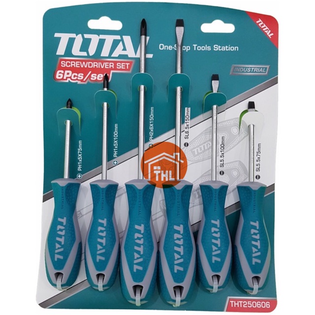 TOTAL 6pcs Screwdriver Set T-THT250606 | Shopee Malaysia