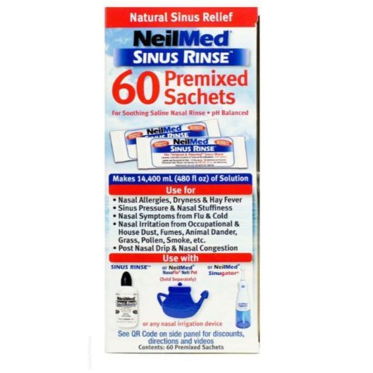 [SALE] NeilMed Sinus Rinse Premixed Sachets 60's (New Packing) | Shopee ...