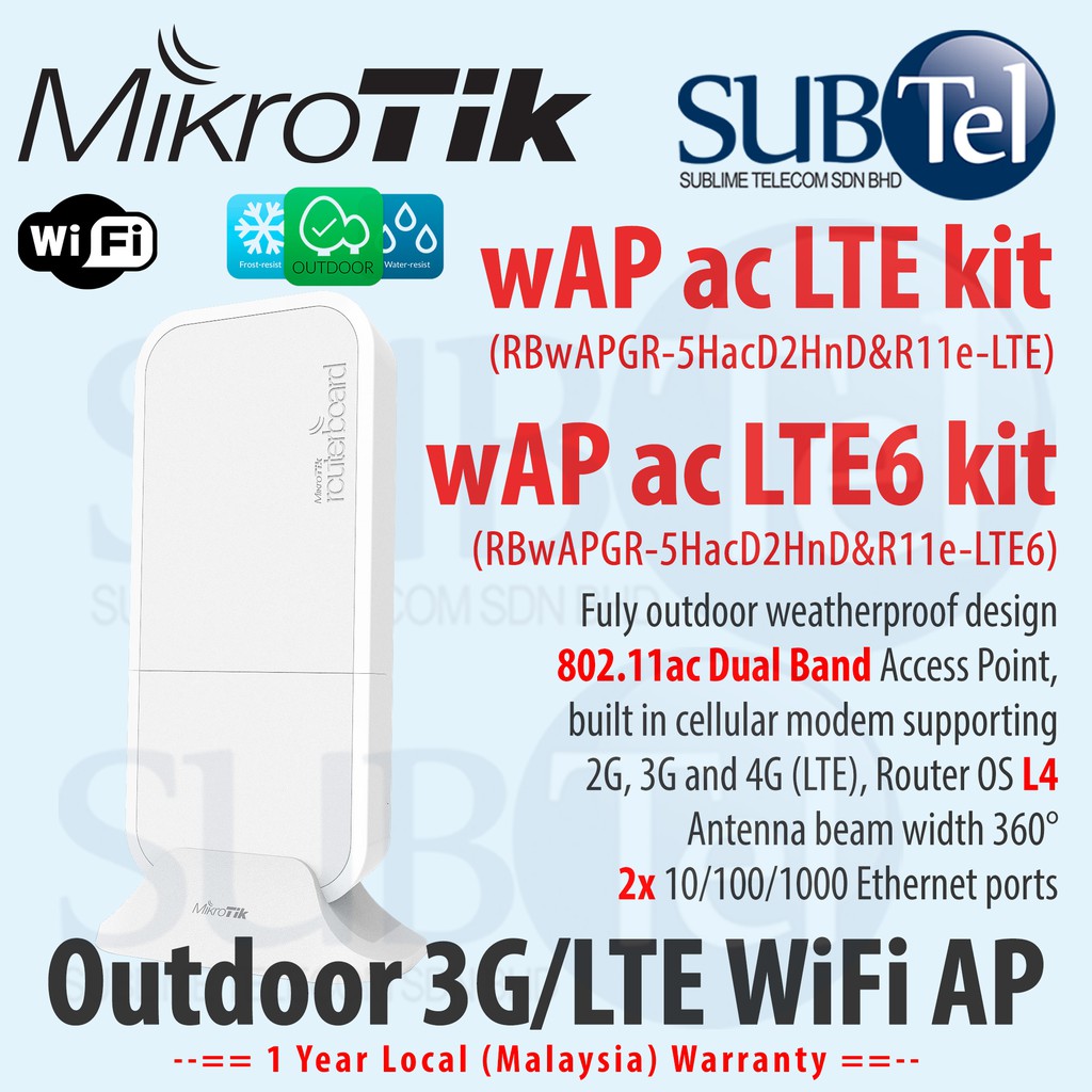 Mikrotik wAP ac LTE kit RBwAPGR-5HacD2HnD&R11e-LTE wAP ac LTE6 kit ...