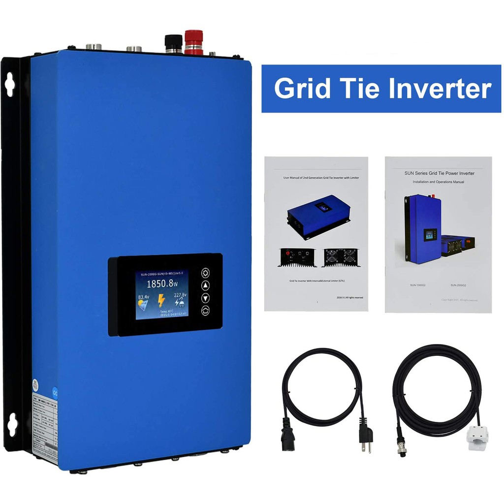 1000W MPPT Solar Grid Tie Inverter with Limiter Sensor DC45-90V to ... 1000W MPPT Solar Grid Tie Inverter with Limiter Sensor DC45-90V to ...