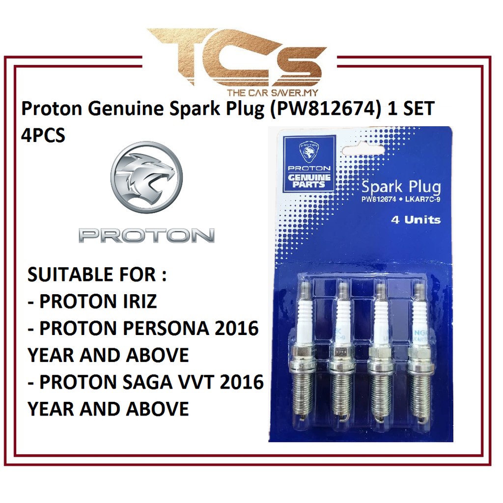 Proton Genuine Spark Plug (PW812674) 1 SET 4PCS | Shopee Malaysia