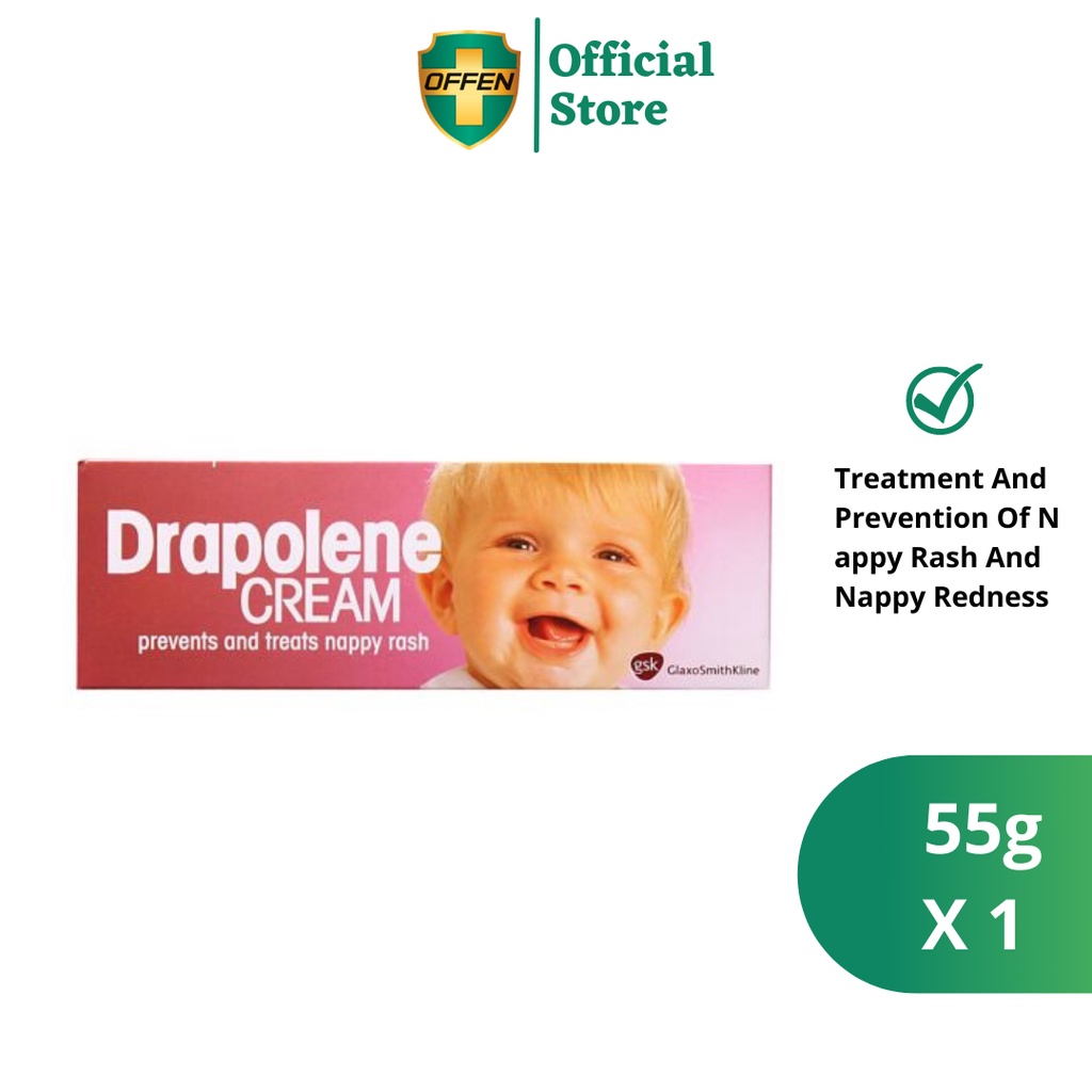 Drapolene Cream 55g Prevention And Treatment Of Nappy Rash | Shopee ...