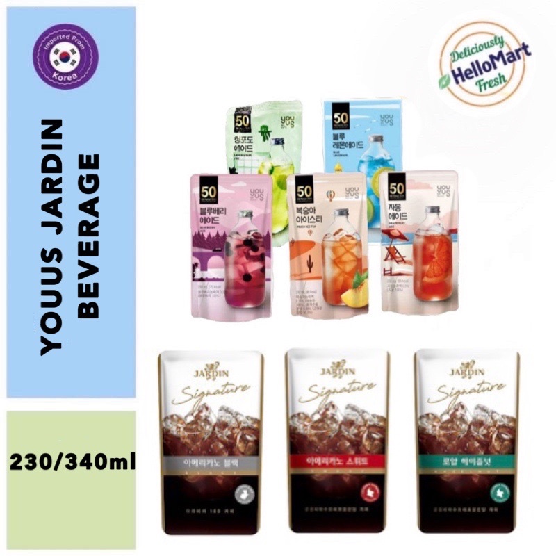 【YouUs GS Retail 】JARDIN Korean Popular Beverage Retort Pouch Beverage ...