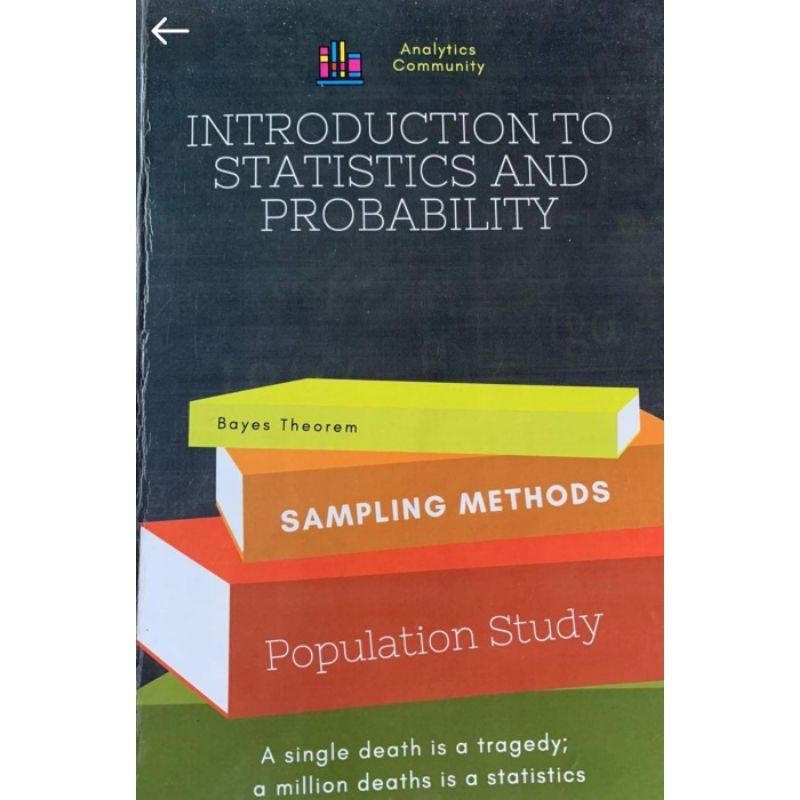 Introduction to statistics and probability / STA104 | Shopee Malaysia Introduction to statistics and probability / STA104 | Shopee Malaysia