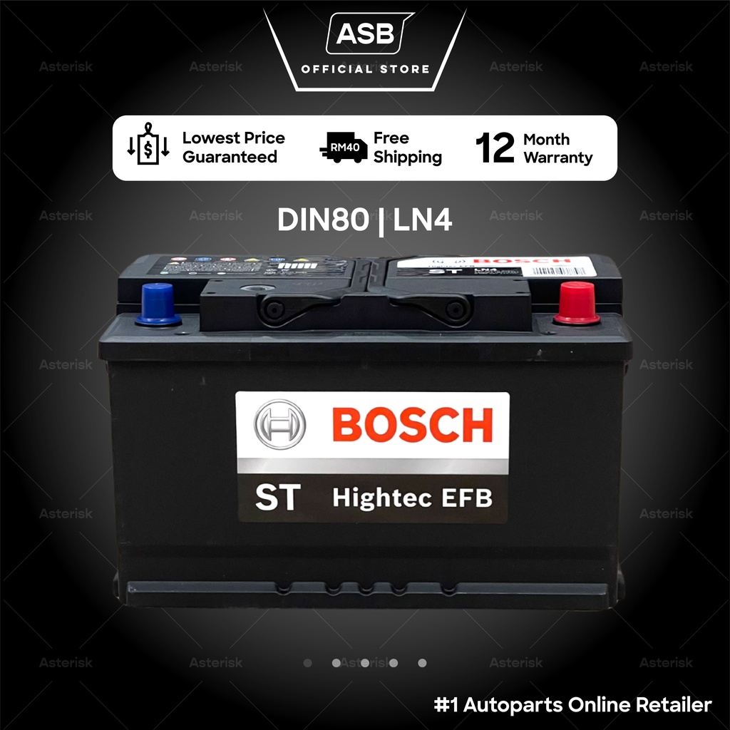 BOSCH LN4 DIN80 (EFB) - Car Battery - BMW F22, X1 E84 VOLVO V40 ...