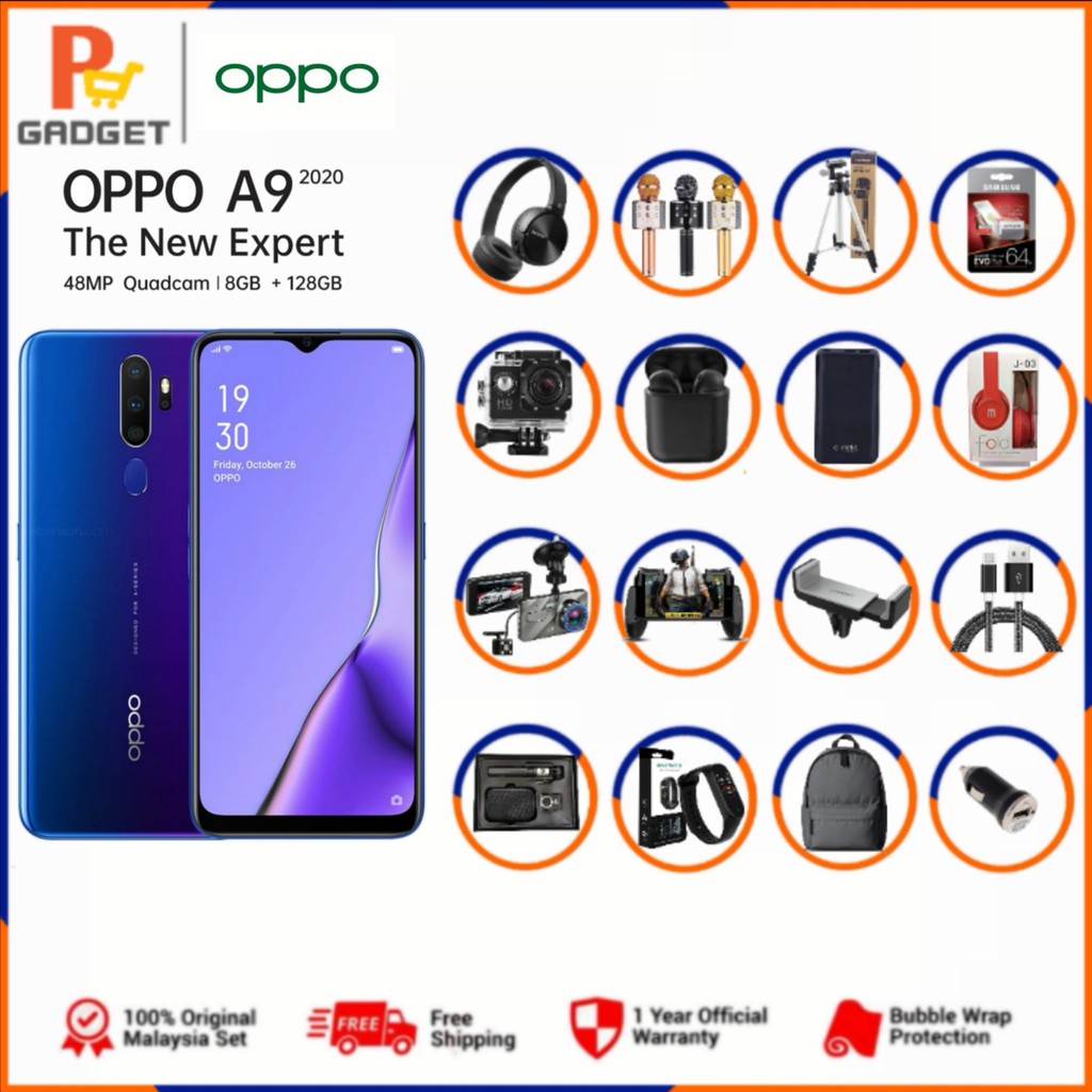 OPPO A9 2020 8GB RAM 128GB ROM | 5000 Mah Battery Life | Rear Quad ...