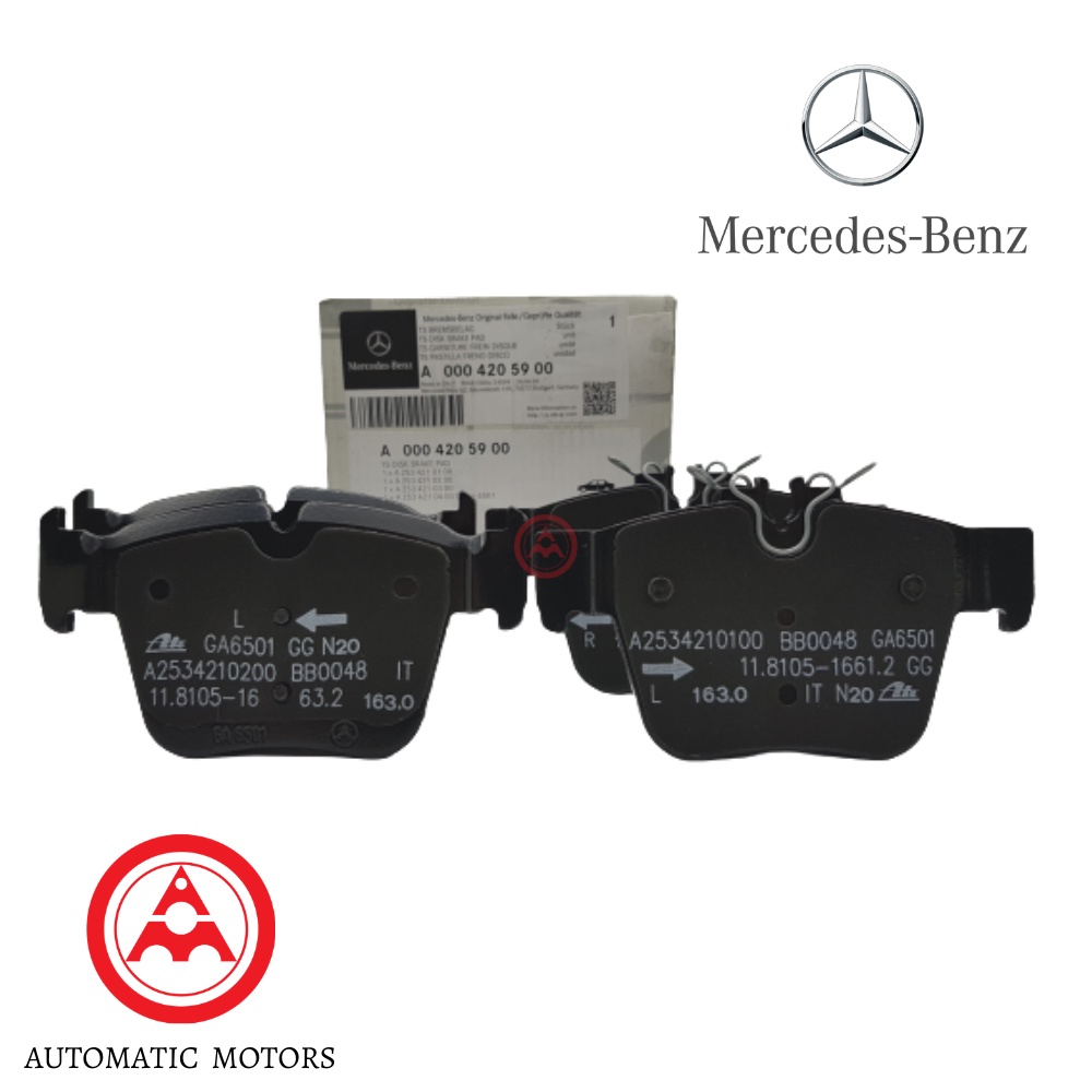 Original Mercedes Benz Rear Brake Pad Set W253 GLC250 Amg Sports W205 ...