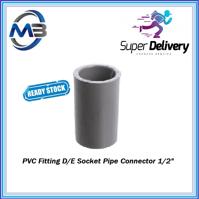 Pvc fitting d/e socket pipe connector 1/2" | BeeCost