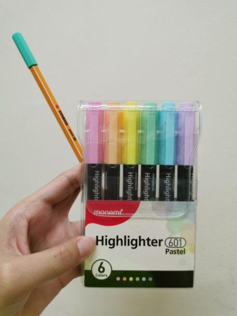 Monami Highlighter 601 Pastel (Set of 4 / 6) | Shopee Malaysia