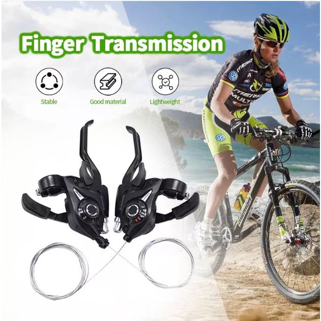 Bicycle Derailleur Brake Lever 21 Speed / 24 Speed Thumb Shifter Speed ...