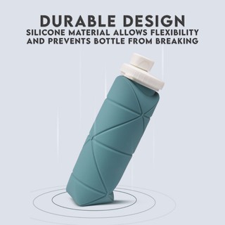 Foldable Collapsible Water Bottle Silicone Portable Reusable BPA Free Travel Gym Camping Botol ...